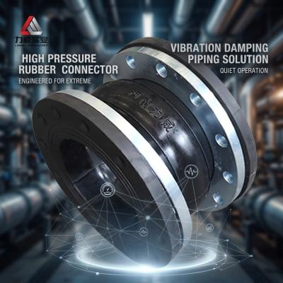 China PN6-PN40 Single Sphere Flexible Rubber Joint With Customizable Flange Color And Flange / Threaded Connection for sale