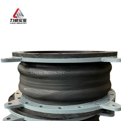 China Pressure 6 To 40bars Double Sphere Flexible Rubber Joint Suitable For Flanged Rubber Expansion Joint for sale