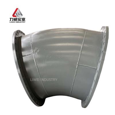 China Oil Gas Sewage Water Treatment Rubber Lined Steel Pipe Corrosion Resistant Flanged Carbon Steel Pipeline for sale