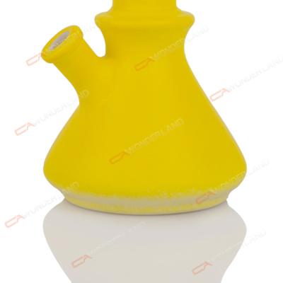 Cina Ceramici gialli luminosi durevoli Bong il gambo smontabile di basso profilo di 10/14mm in vendita