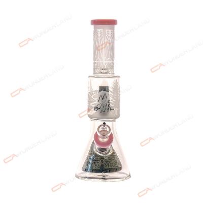 China materiais de vidro de fumo da camada HBS de 31cm Bong Inner Sandblasted Triangle Inner à venda