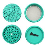 China 63mm Aluminum 4 Piece Herbal Spice Crusher Magnetic Top Custom Logo for sale