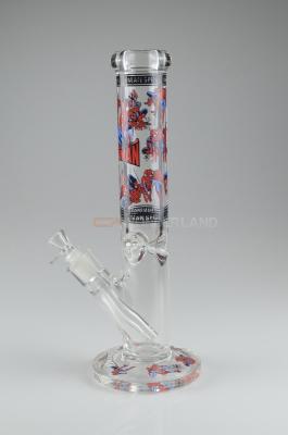 Cina Metropolitana diritta Bong Hookah Glass Water Pipe dell'alto borosilicato di Uomo Ragno in vendita