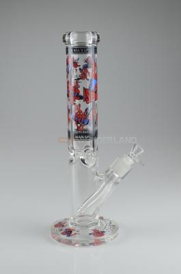 Cina Metropolitana diritta Bong Hookah Glass Water Pipe dell'alto borosilicato di Uomo Ragno in vendita