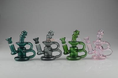 Cina 5,1 pollici di limanda d'altezza Rig Recycler With Banger del vetro borosilicato in vendita