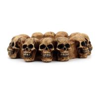 China Resin Skeleton Ashtray 120x120x40mm Tawny Cigar Smoking Ashtray Custom Logo for sale