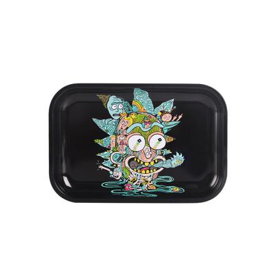 China Rick And Morty Plate Discs-Walsen van metaal Tray Black 29*19cm Te koop