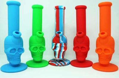 Cina L'acqua del silicone di progettazione del cranio Bong 11 pollice colori di altezza di vari in vendita