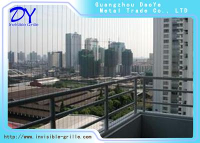 China Custom Shape Balcony Invisible Grille 316L SS Wire Rope for sale