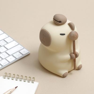 China Funny Cartoon Capybara Night Light Tap Control 1200mAh Rechargeable Sleeping Night Light With 7 Changeable Color for sale