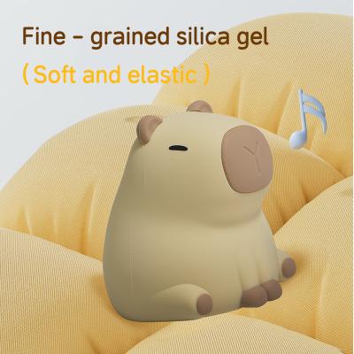 China Criativa Capybara LED Luz Noturna Lâmpada de Lado da Cama de Silicona Bonita Para Quarto de Crianças Domínio Smart Home for sale