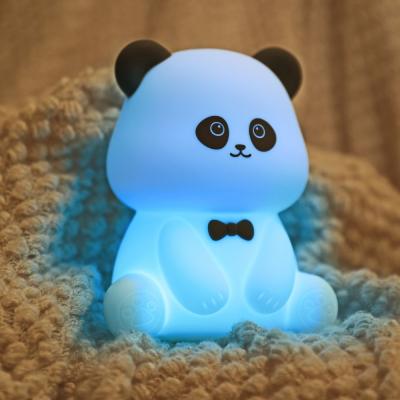 Cina Cute Animal USB Ricaricabile Lampade Bambini Panda Silicone LED Luce Notturna per Bambini Luci Notturne in vendita