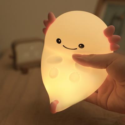 Cina Design moderno Silicone Luce notturna LED carino Caldo Bianco Notte colorata per bambini Camera da letto Controllo tattile in vendita