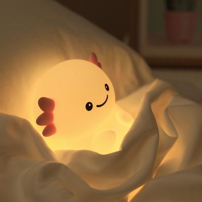 Cina Design moderno Silicone Luce notturna LED carino Caldo Bianco Notte colorata per bambini Camera da letto Controllo tattile in vendita