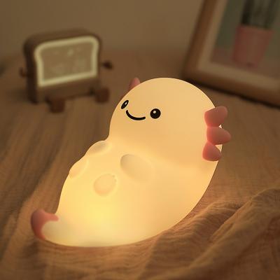 Cina Design moderno Silicone Luce notturna LED carino Caldo Bianco Notte colorata per bambini Camera da letto Controllo tattile in vendita