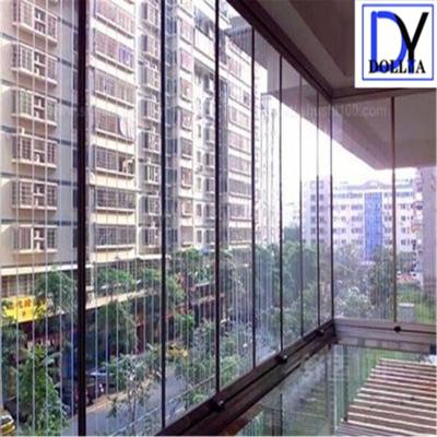 China Modern Style Horizontal Opening Surface Mount Invisible Grille for Balcony Safety for sale