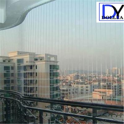 China Balcony Invisible Grille with Unobstructed View 100kg Load Capacity and 5cm Wire Distance Gap for sale