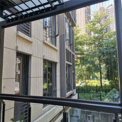 China Fixed Open Style Aluminum Alloy Frame Balcony Invisible Grille with Surface Mount Installation for sale