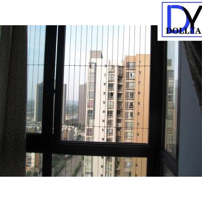 China Fixed Open Style Aluminum Alloy Frame Balcony Invisible Grille with Surface Mount Installation for sale