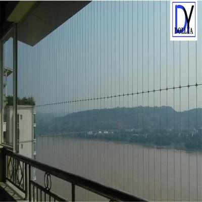 China Fixed Open Style Aluminum Alloy Frame Balcony Invisible Grille with Surface Mount Installation for sale