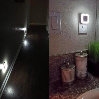 China 0.5W Plug-in LED Night Light Lamp with Smart Sensor Dusk to Dawn Sensor Daylight White for sale
