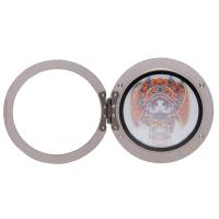 China Stainless Steel Hinge CNC Bright Silver Plating Mini Bluetooth Speaker Compact Wireless Sound System for sale