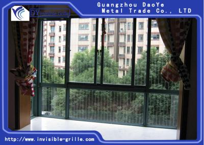 China Black Grey Color Stainless Steel Wire Window Invisible Grille 2.0mm for sale