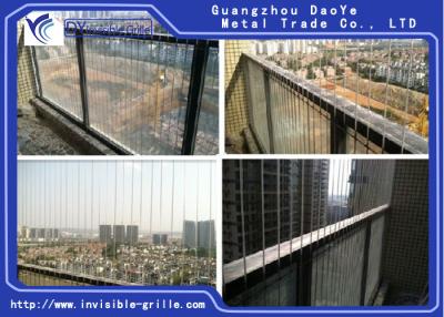 China Non - Absorbent Invisible Safety Grill Anti Utraviolet For High Rise Building for sale