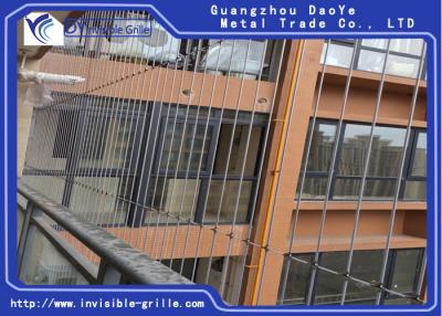 China Non - Absorbent Invisible Safety Grill Anti Utraviolet For High Rise Building for sale