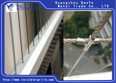 Cina Griglia invisibile di sicurezza del balcone del rivestimento dell'acciaio inossidabile 316 della griglia invisibile di nylon del balcone in vendita
