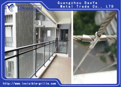 Cina Mercato dell'India Balcone in acciaio inossidabile di grado 316 Griglia invisibile per la sicurezza dei bambini e degli animali domestici in vendita