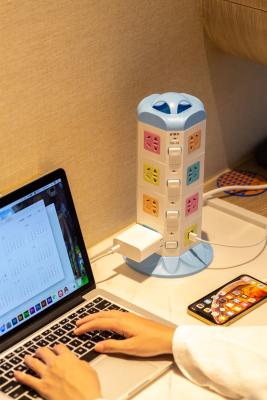 China T4 Vertical Extension Portable Power Socket Hot Surge Protector for sale