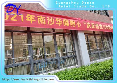 China End Cover Aluminium Part Window Invisible Grille For Nylon Steel Wire Rope Surface for sale