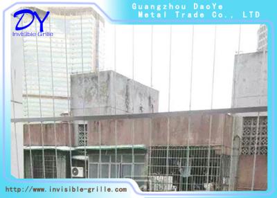 China 3m / Vastgesteld Balkon Onzichtbaar Traliewerk met Aluminiumkader het Anti Vallen for sale