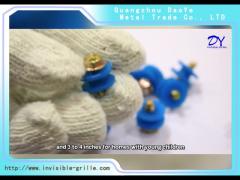 AG5 1.2mm with 304 screws with blue double pad Invisible Grille 316 Wire Vertical Installation