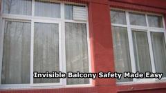 Balcony Invisible Grille transparent mesh safety solution school dormitory