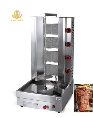 China 4 Head Commercial Automatic Rotating Shawarma Machine Barbecue Chicken Skewer for sale