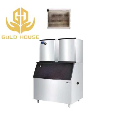 China 1500 Pounds Ice Maker 520 Ice Cube Trays High Density Ice Storage Bucket 3300W for sale