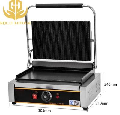 China 220V Commercial Sandwich Grill Single Heating Surface For Cafes / Road Trips / Camping for sale