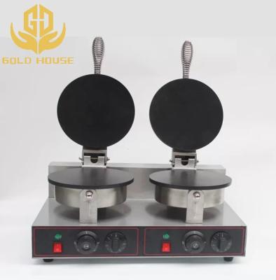 China Stainless Steel 2 Plate Egg Roll Machine Electric Cone Machine for sale