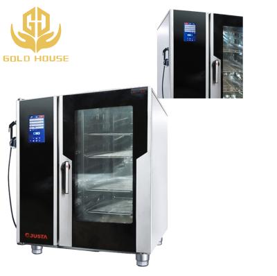 China JO-E-T101 Kitchen Commercial Equipment Electric Touchscreen 10 Tray Combi Oven for sale