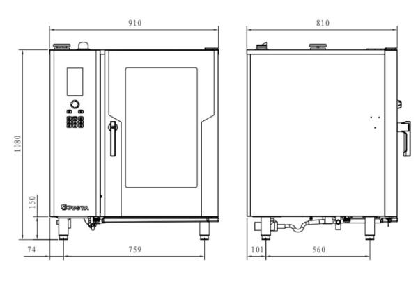 Quality LCD Version Kitchen Commercial Equipment Injection 10 Tray Combi Oven for sale