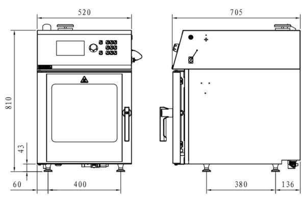 Quality 4 Tray Injection Electric Combination Oven Multi Function for sale