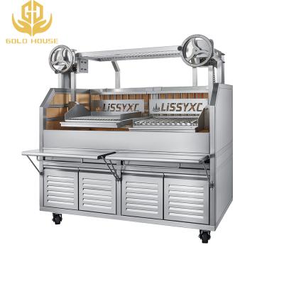 China CH-1500 Argentinian Adjustable Charcoal Grill 304 Stainless Steel Material for sale