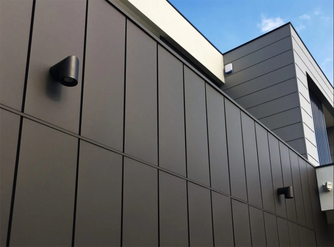 Close-up of PVDF Aluminum Composite Panel surface