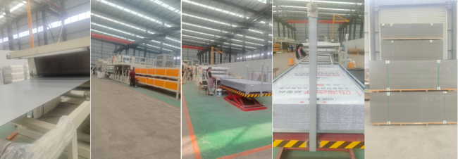 Manufacturing workshop of aluminum composite panels