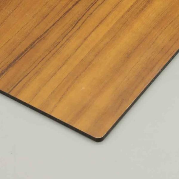 Quality Teak Aluminum Alloy Wood Finish Acp Sheets 0.3CM Aluminium Pvdf Coating for sale