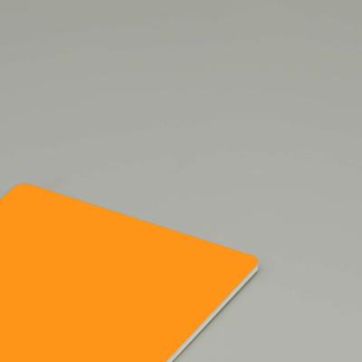 Cina pannello composito di alluminio arancione HDPE a prova di fuoco di grado B1 rivestimento esterno ignifugo in vendita