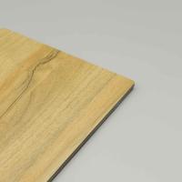 China 4mm Yellow Walnut Wood Grain Fire-Rated Aluminum Composite Panel for Exterior Wall Cladding for sale