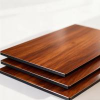 Quality 3D American Walnut Wood Grain Aluminum Composite Panel for Exterior Wall for sale